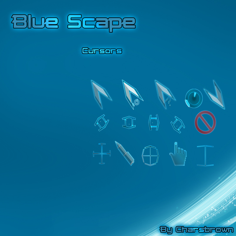 Blue Scape Cursors by charsbrown on DeviantArt