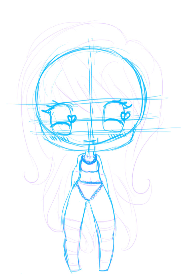 how to draw a female chibi body