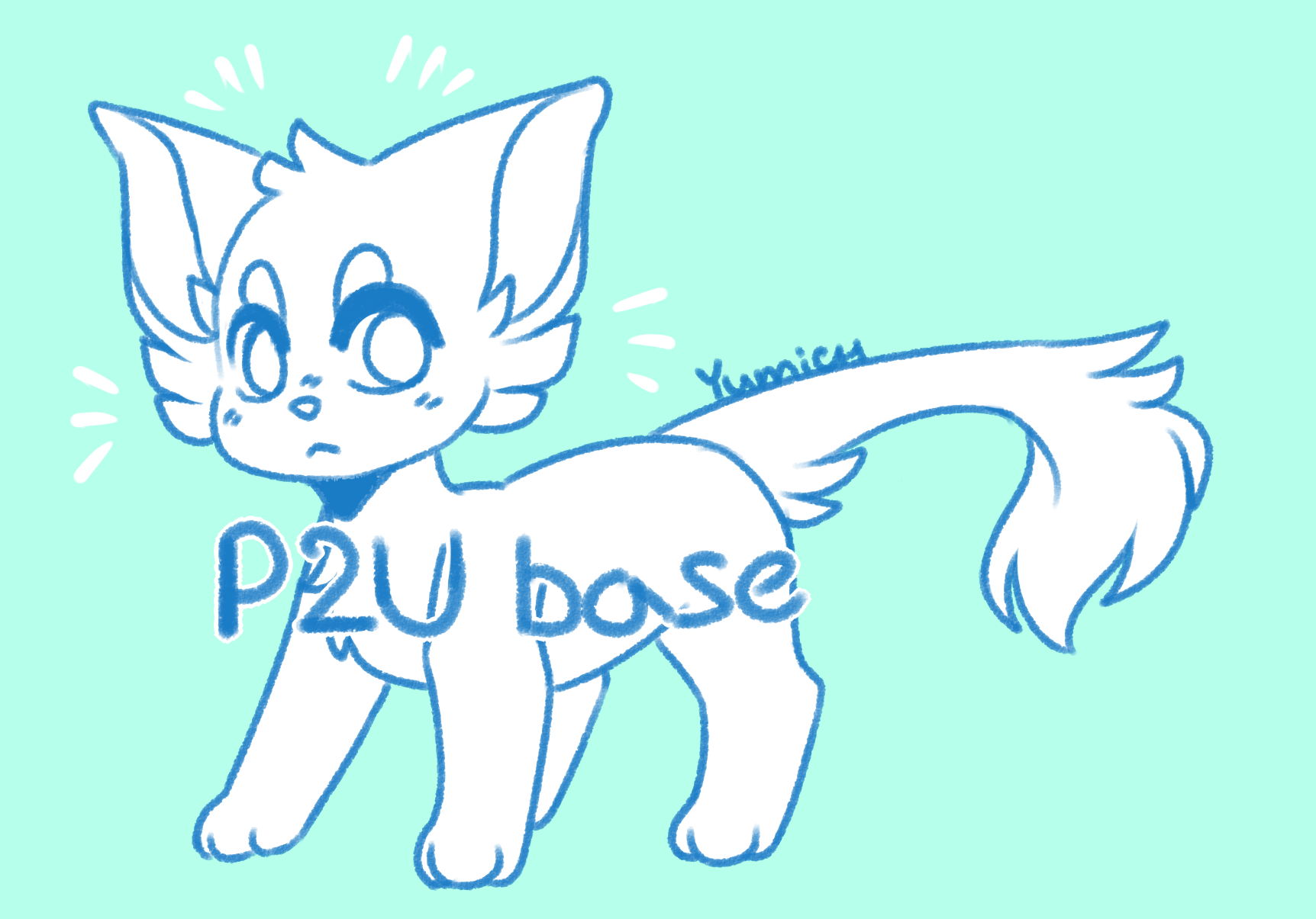 P2U Kitty Base by Yumichkot on DeviantArt
