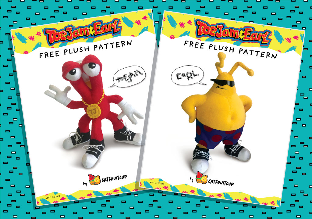 ToeJam and Earl Plush - Pattern and Tutorial by catfruitcup on DeviantArt