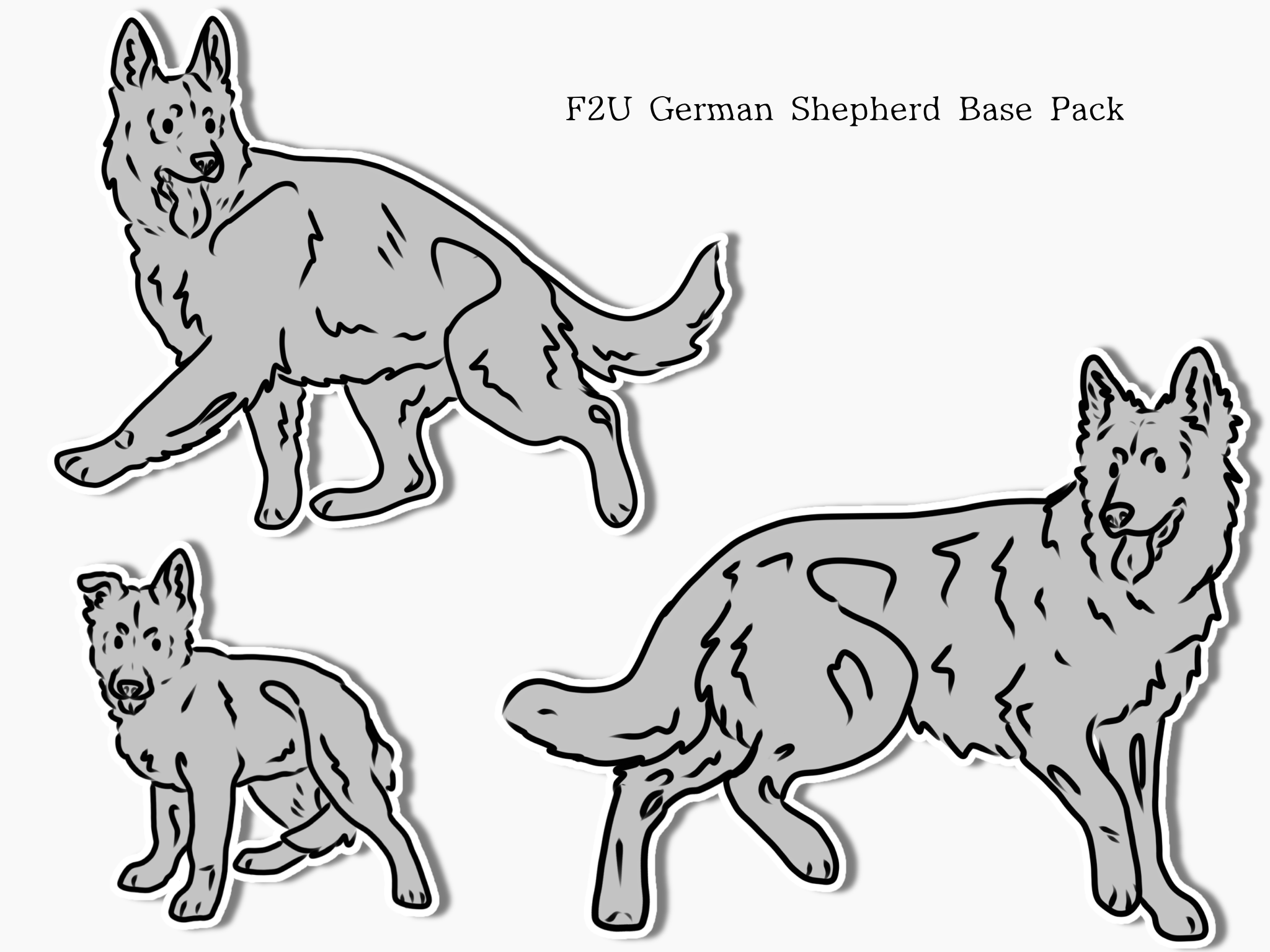F2U German Shepherd Base Pack by BluesDogs on DeviantArt