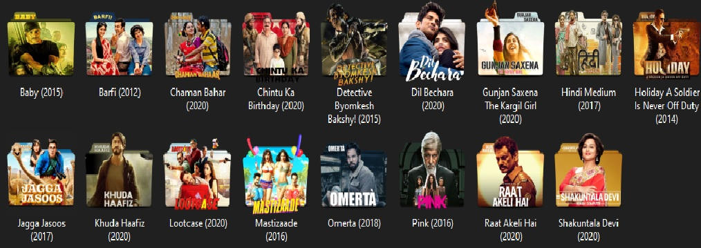 Hindi Movies Folder Icon Pack by LOTW96 on DeviantArt