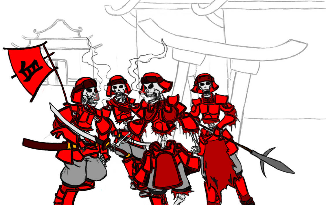 Samurai skeletons by Chapocolypse on DeviantArt