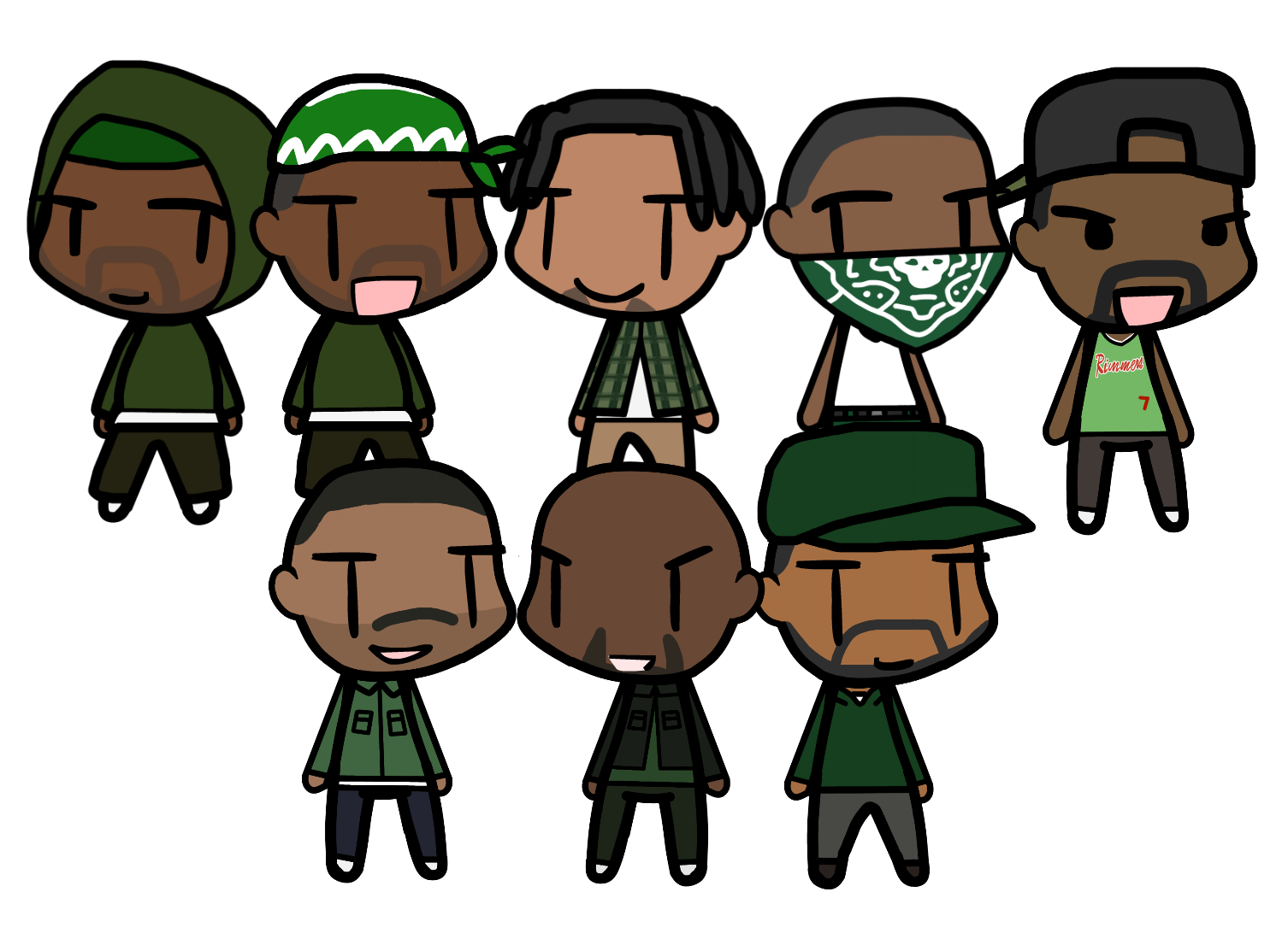 Walfas Custom Base: GTA SA GSF Members by Midian-P on DeviantArt