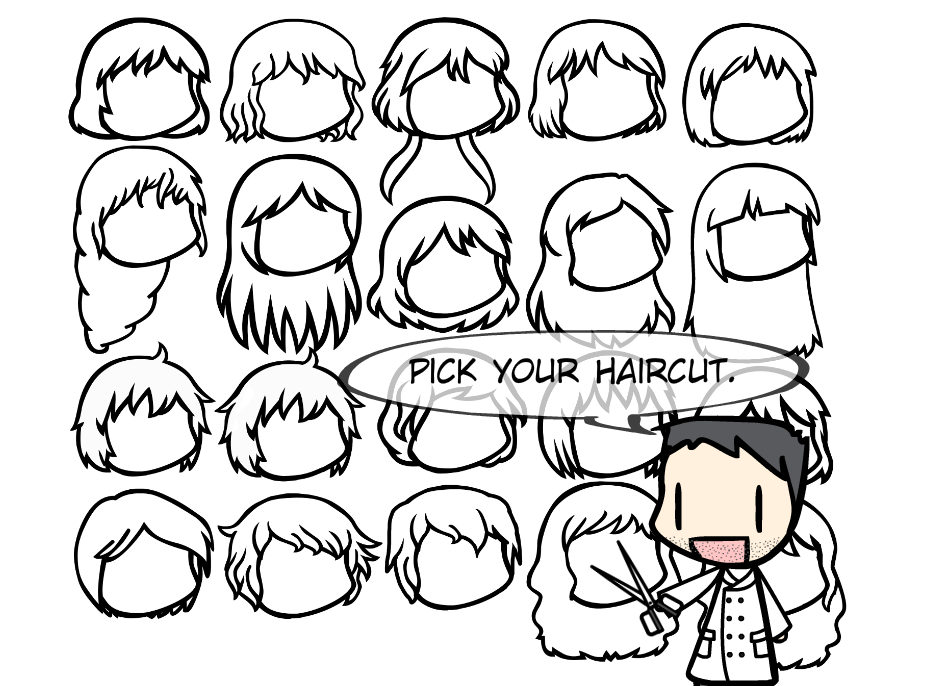 Walfas Custom: Hair Template Pack by Midian-P on DeviantArt