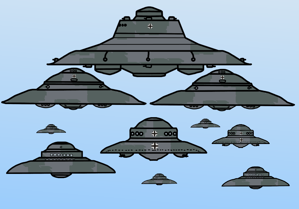 Walfas Custom Prop: Haunebu Saucers by Midian-P on DeviantArt