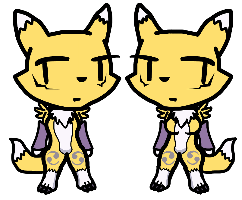 Walfas Custom Base: Renamon by Midian-P on DeviantArt