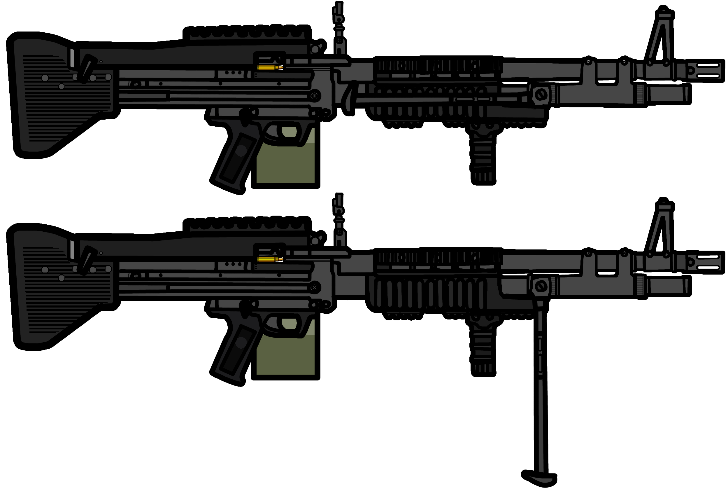 Walfas Custom Prop: M60E4 MG by Midian-P on DeviantArt