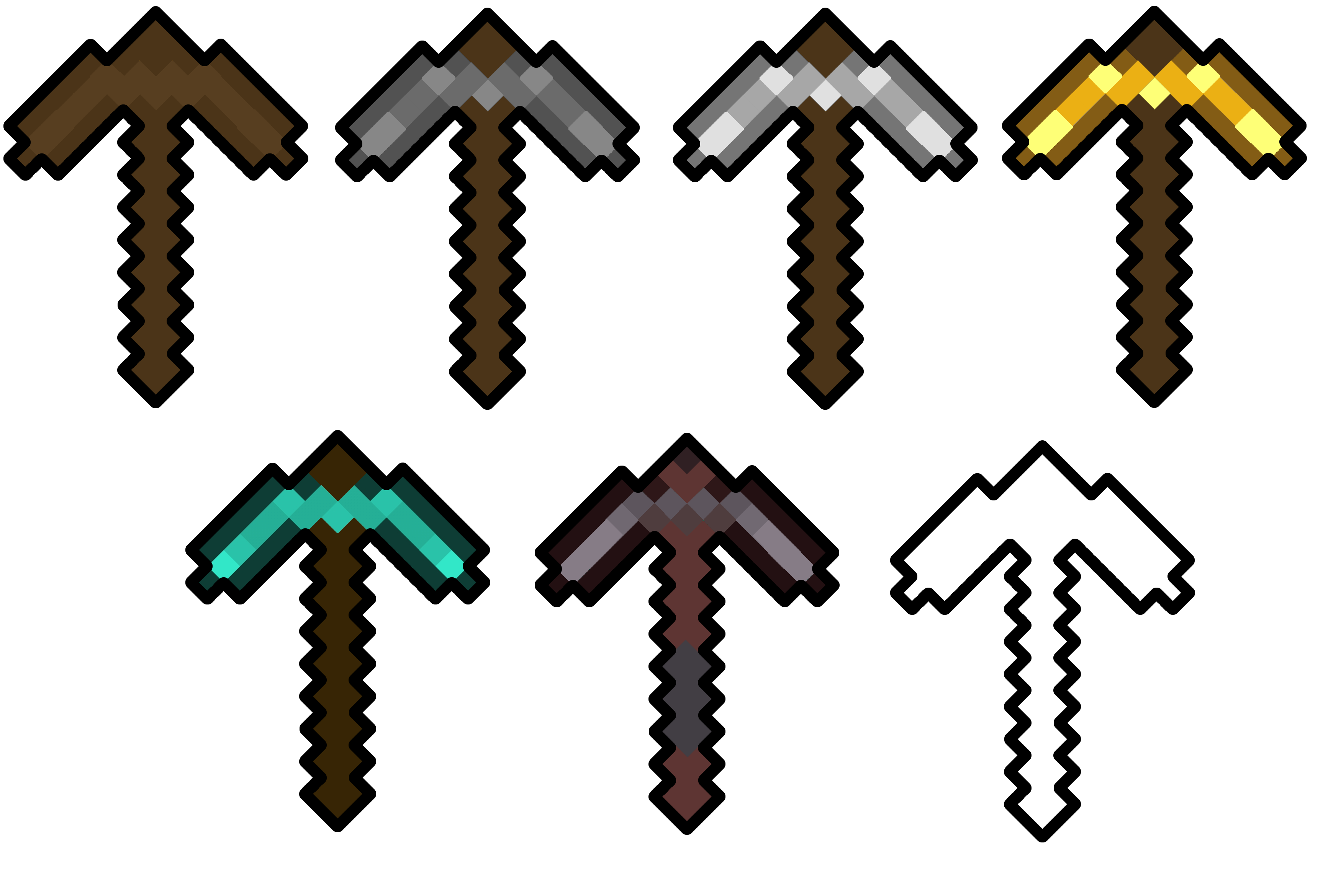 Diamond Pickaxe Minecraft Transparent