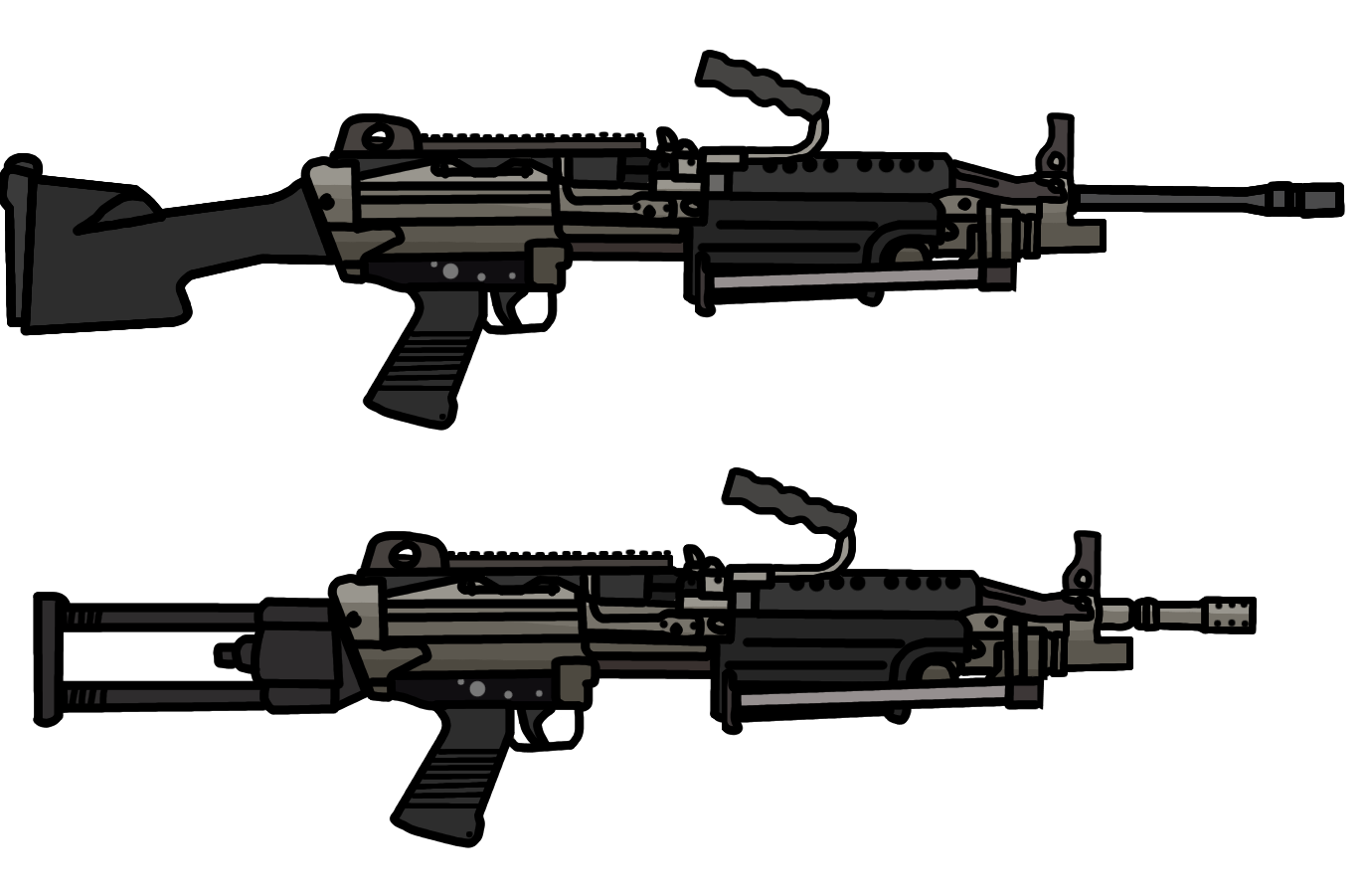 Walfas Custom Prop: M249 SAW by Midian-P on DeviantArt