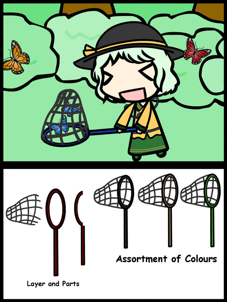 Walfas Custom Prop: Assorted Buttefly Nets V2 by Midian-P on DeviantArt