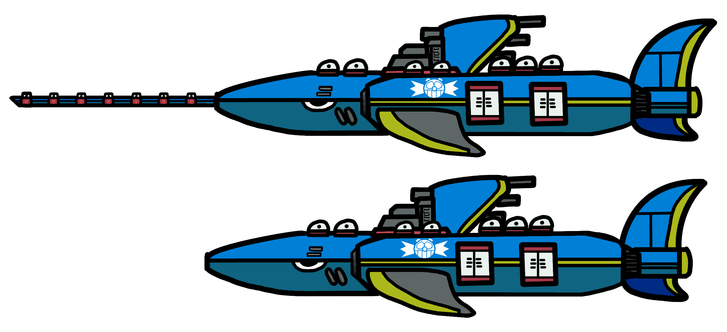 Walfas Custom: Egg Fleet Sawfish Ship (SH) V2 by Midian-P on DeviantArt