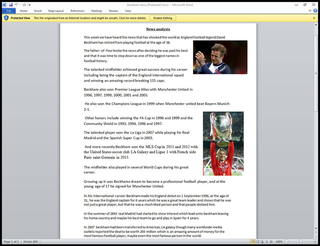 Beckham Story by davidmorrisson on DeviantArt