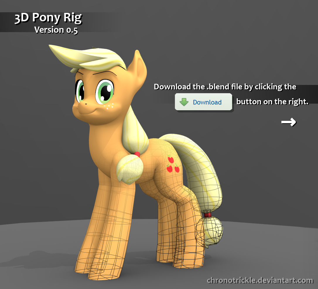 3D Pony Rig (V.0.5) Apple Edition [Download] by ChronoTrickle on DeviantArt