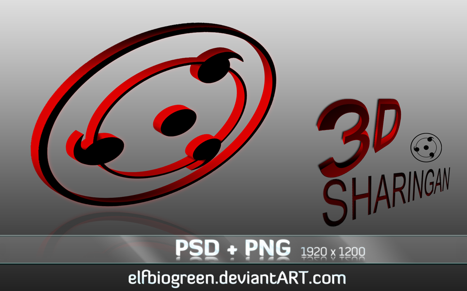 3D Sharingan by elfbiogreen on DeviantArt