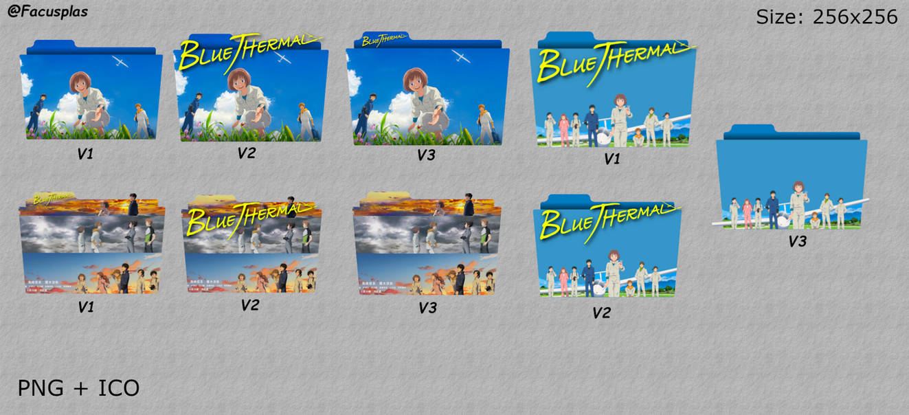 Anime Blue Thermal Folder Icon by Facusplas on DeviantArt