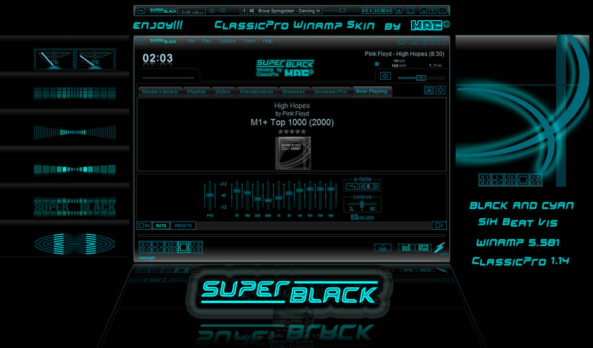 SUPER-BLACK - Winamp cPro skin by d4fmac on DeviantArt