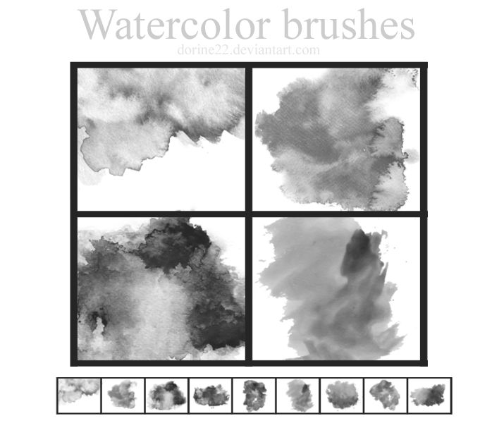 Watercolor brushes #1 by Dorine22 on DeviantArt