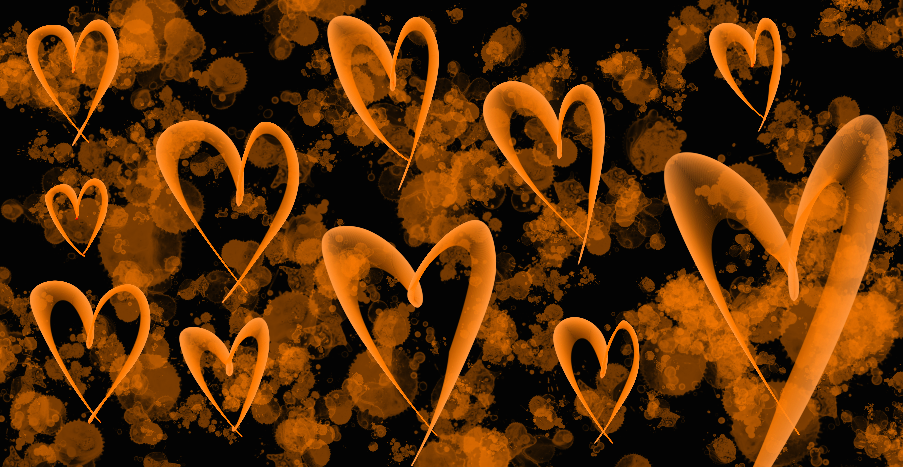 Orange Hearts Background/Wallpaper by CursedCountess on DeviantArt