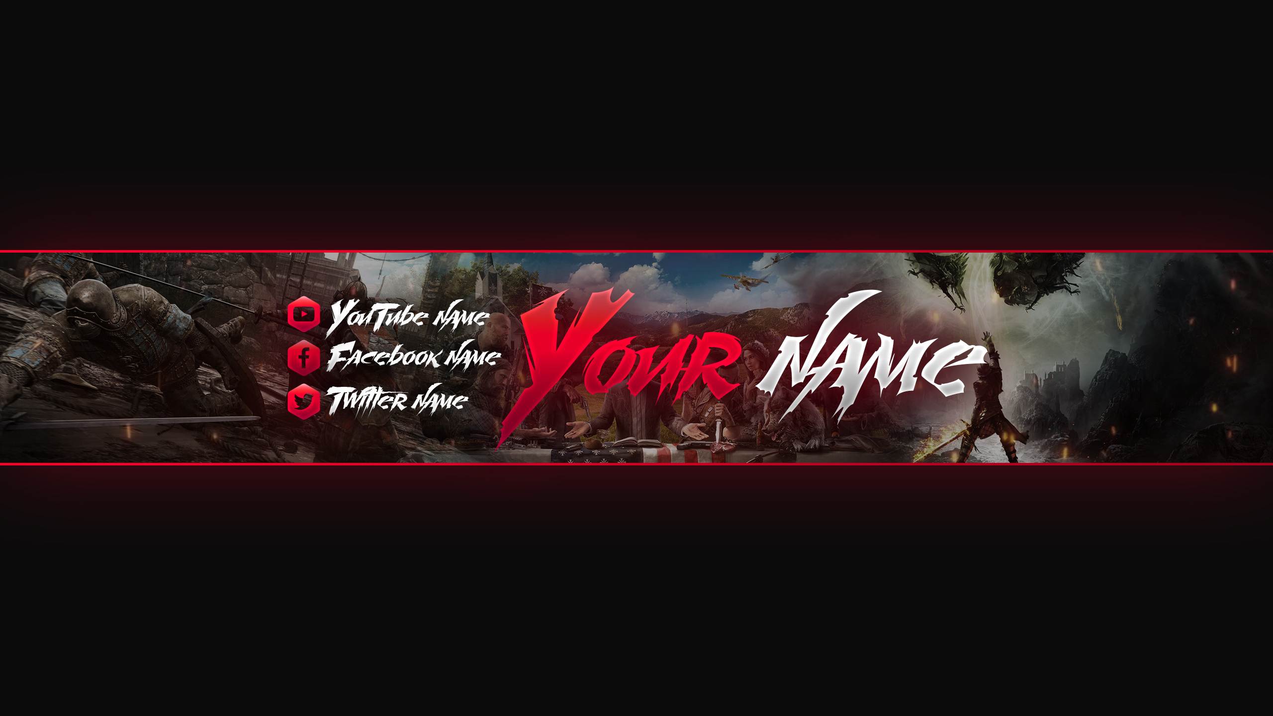 YouTube gaming banner 3 | VotoN by voton249 on DeviantArt