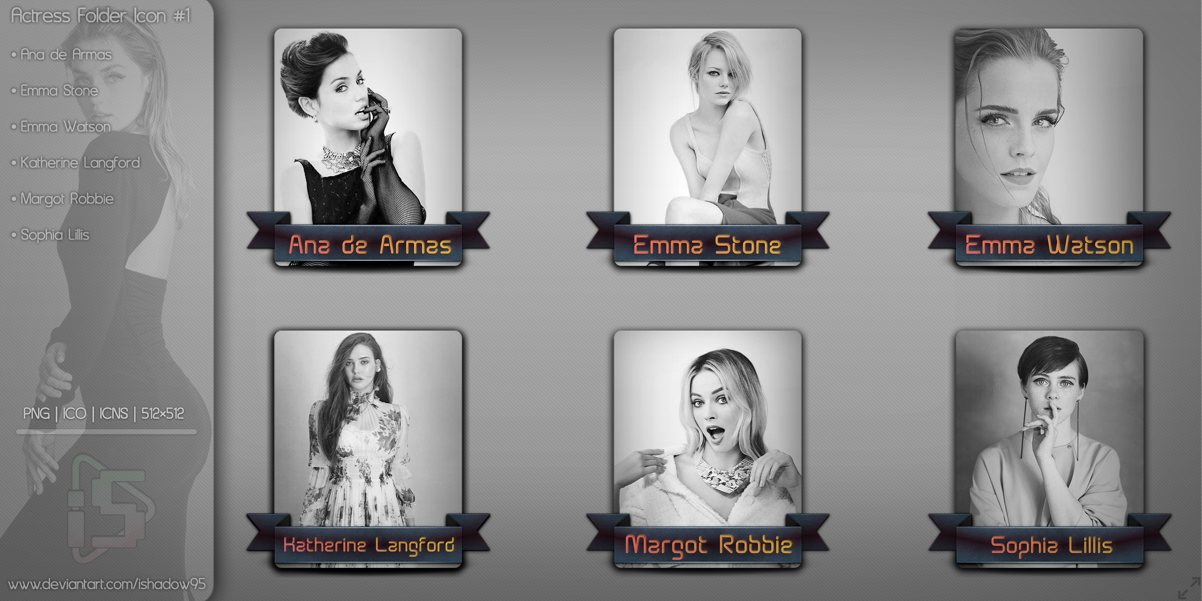 Actress Folder Icon Part 1 by iShadow95 on DeviantArt