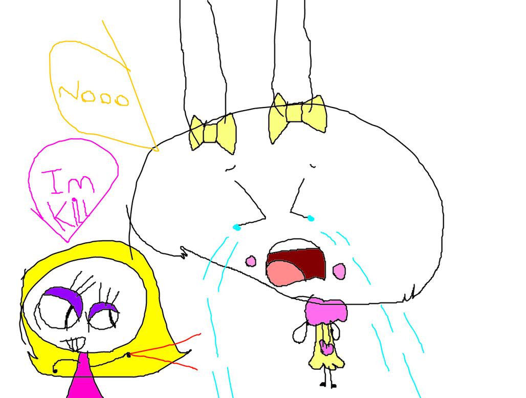 sally laughing at young lovelitchi crying by clarizzarobinson on DeviantArt