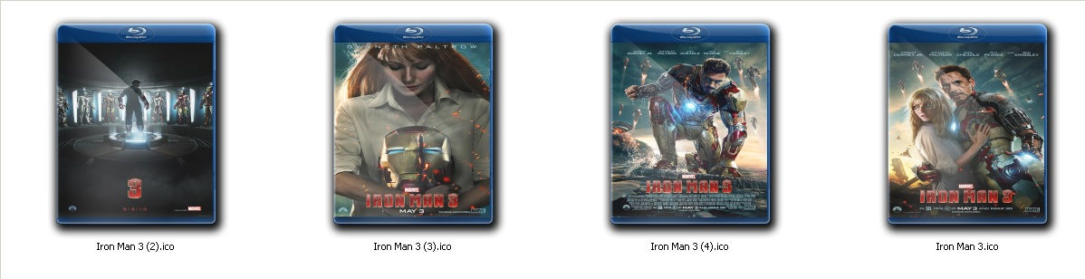 Iron Man 3 BluRay Movie Icons by sylexs on DeviantArt