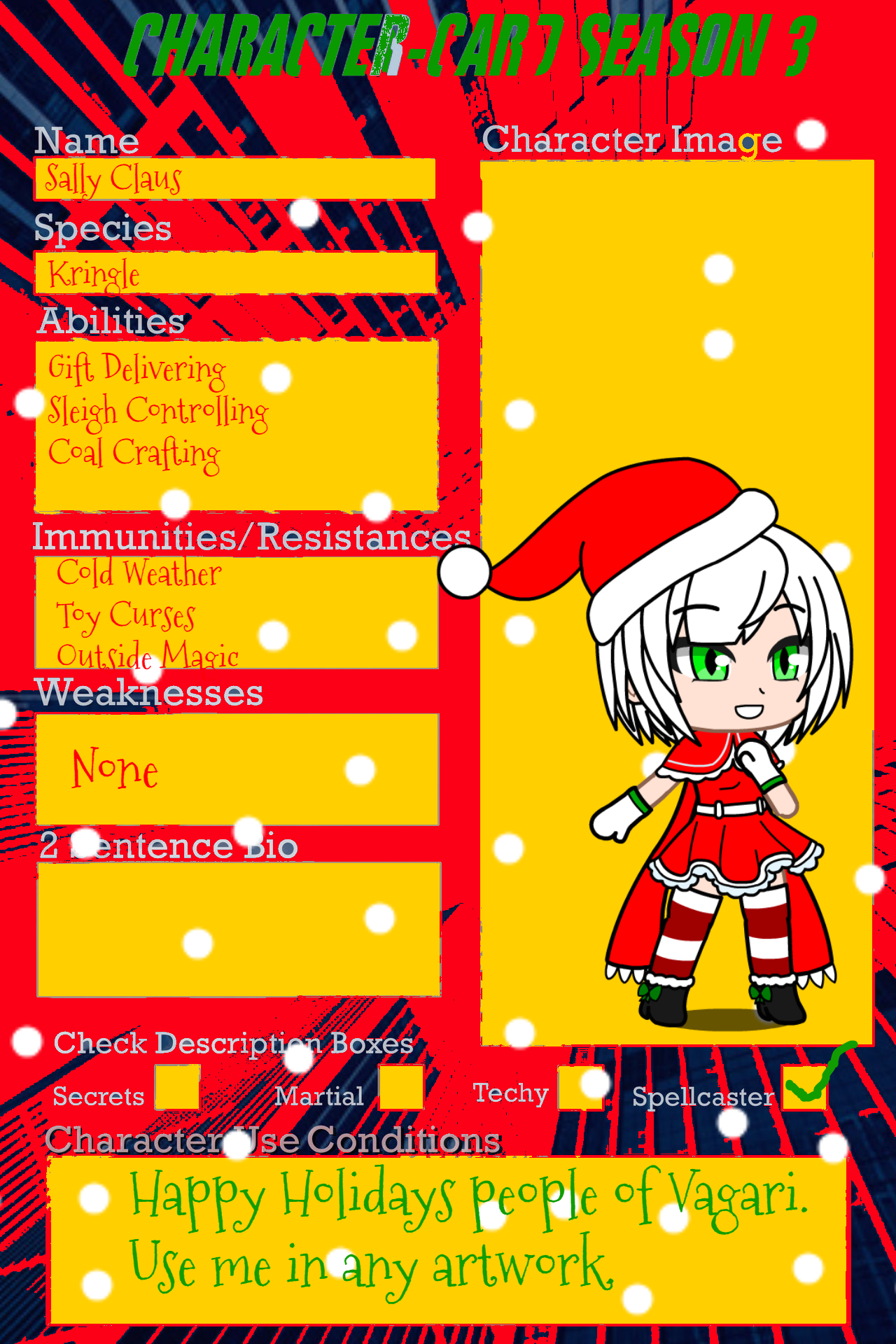 Sally Claus: S3 Pass. by MaxOutWriting on DeviantArt
