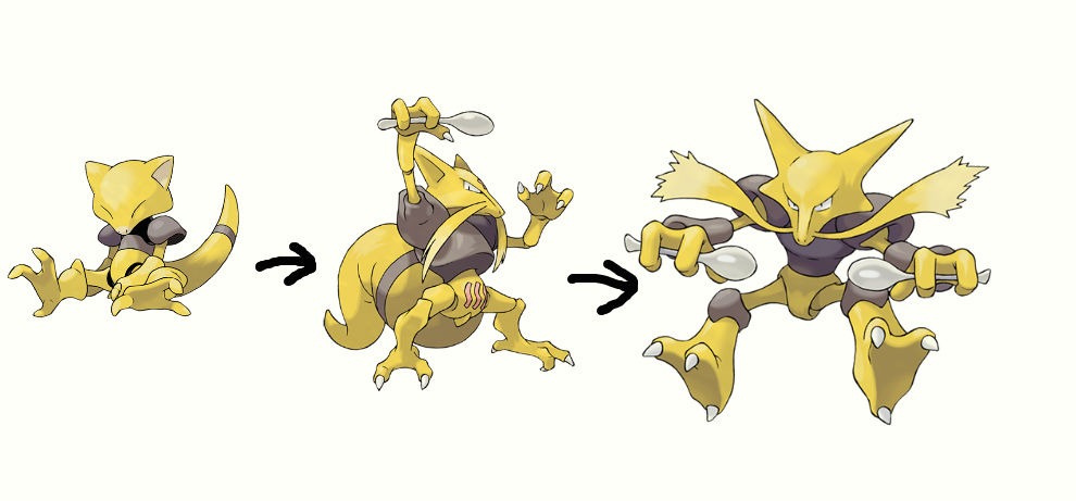 Abra Evolution by superfoxdeer on DeviantArt