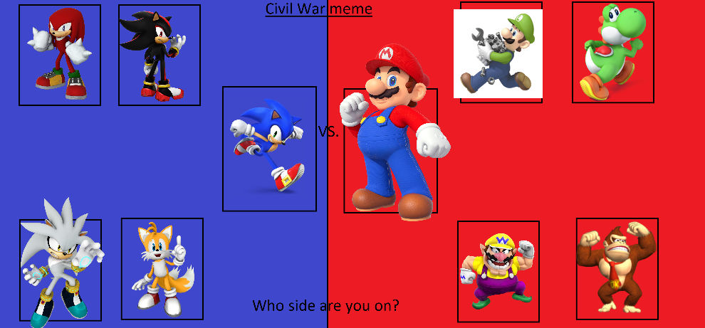Sonic vs Mario Civil War by superfoxdeer on DeviantArt