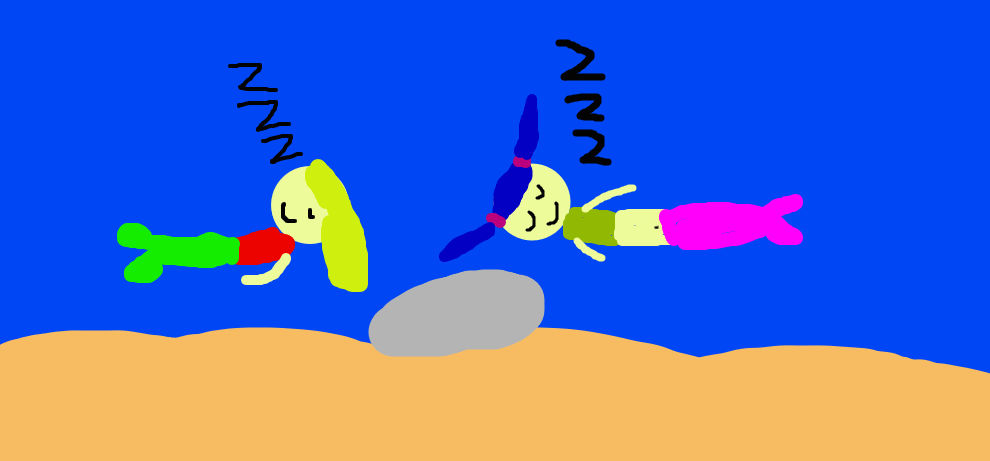 Sleeping Mermaids by superfoxdeer on DeviantArt