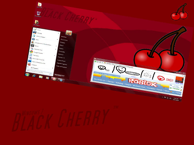 Windows 7 Black Cherry by Winodws-Vista-Roblox on DeviantArt