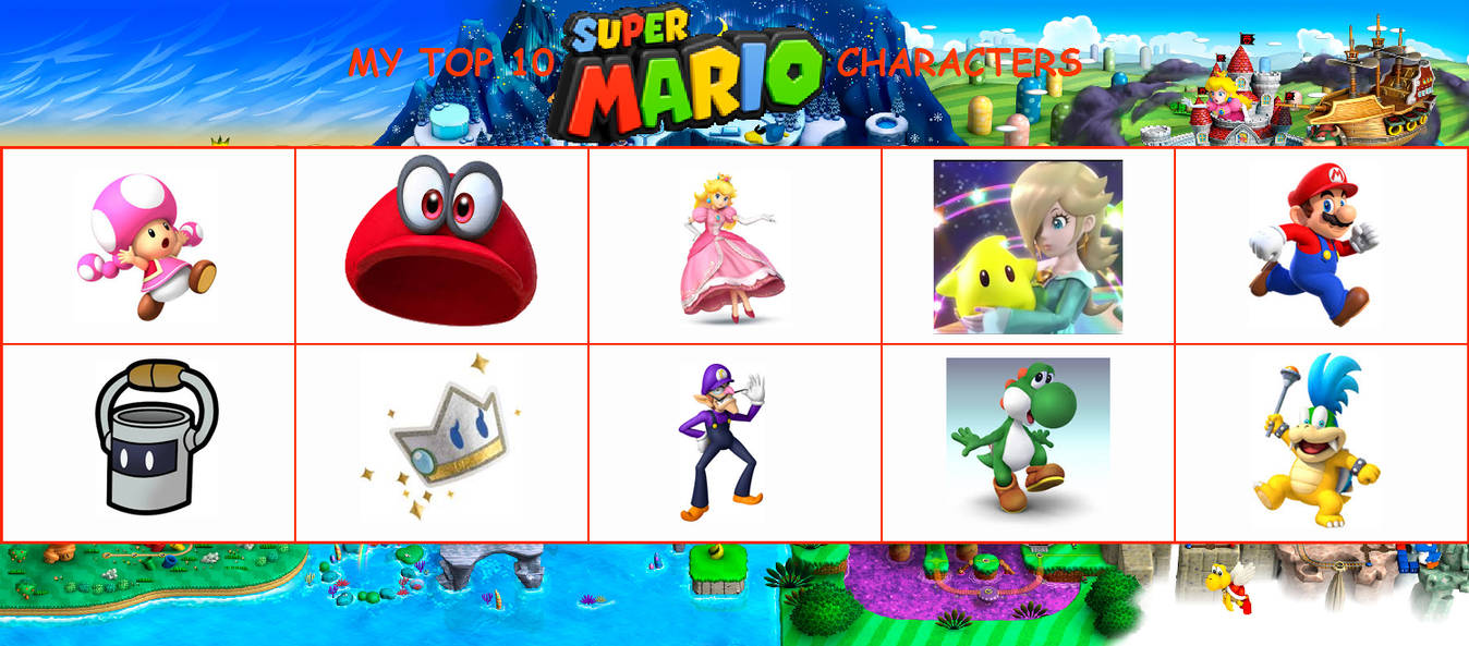 My Top 10 Favorite Mario Characters (jlanglet) by jlanglet on DeviantArt