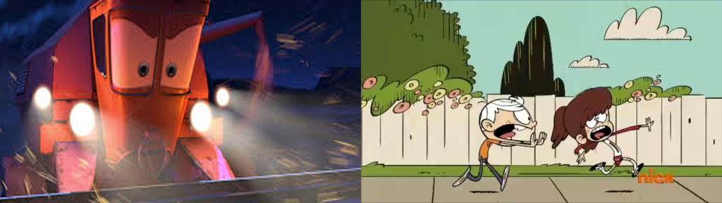 Frank from Cars chases after Lincoln and Lynn by jlanglet on DeviantArt