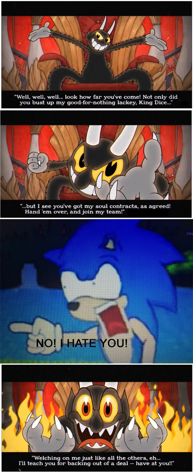 Sonic hates the Devil by jlanglet on DeviantArt