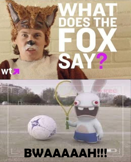 Rabbid what does the Fox Say by jlanglet on DeviantArt