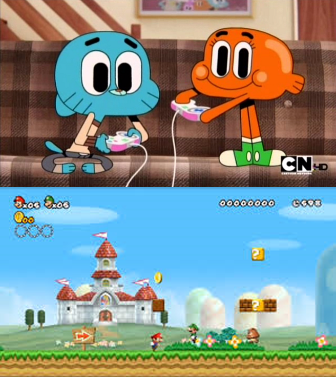 Gumball and Darwin plays New Super Mario Bros Wii by jlanglet on DeviantArt