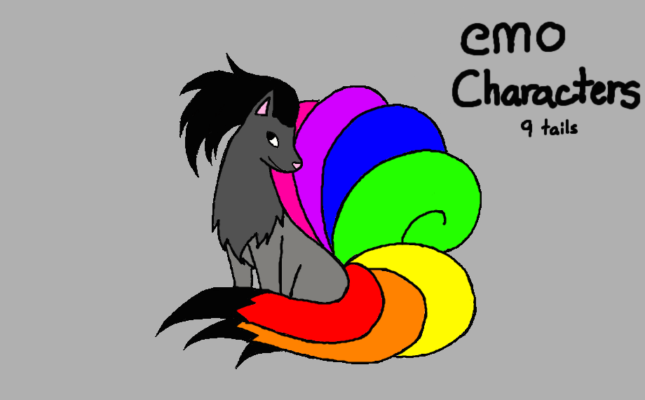 Emo Characters: 9 tails by WinterFrostByte on DeviantArt