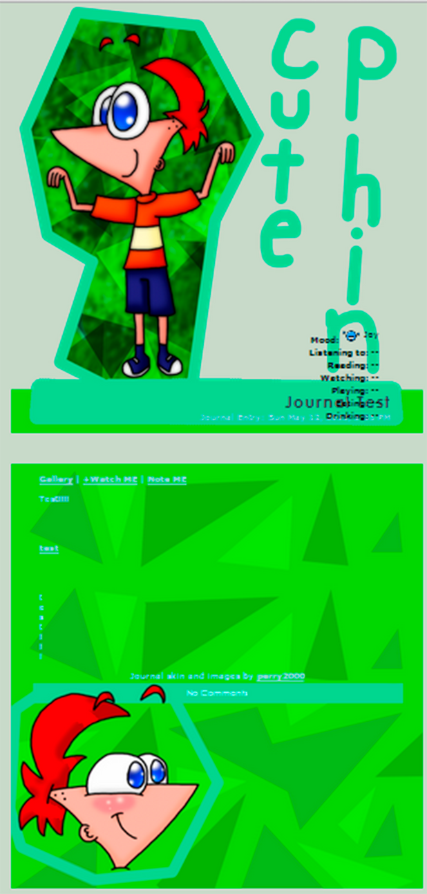 Cute Phineas Journal Skin by Gizzia801 on DeviantArt