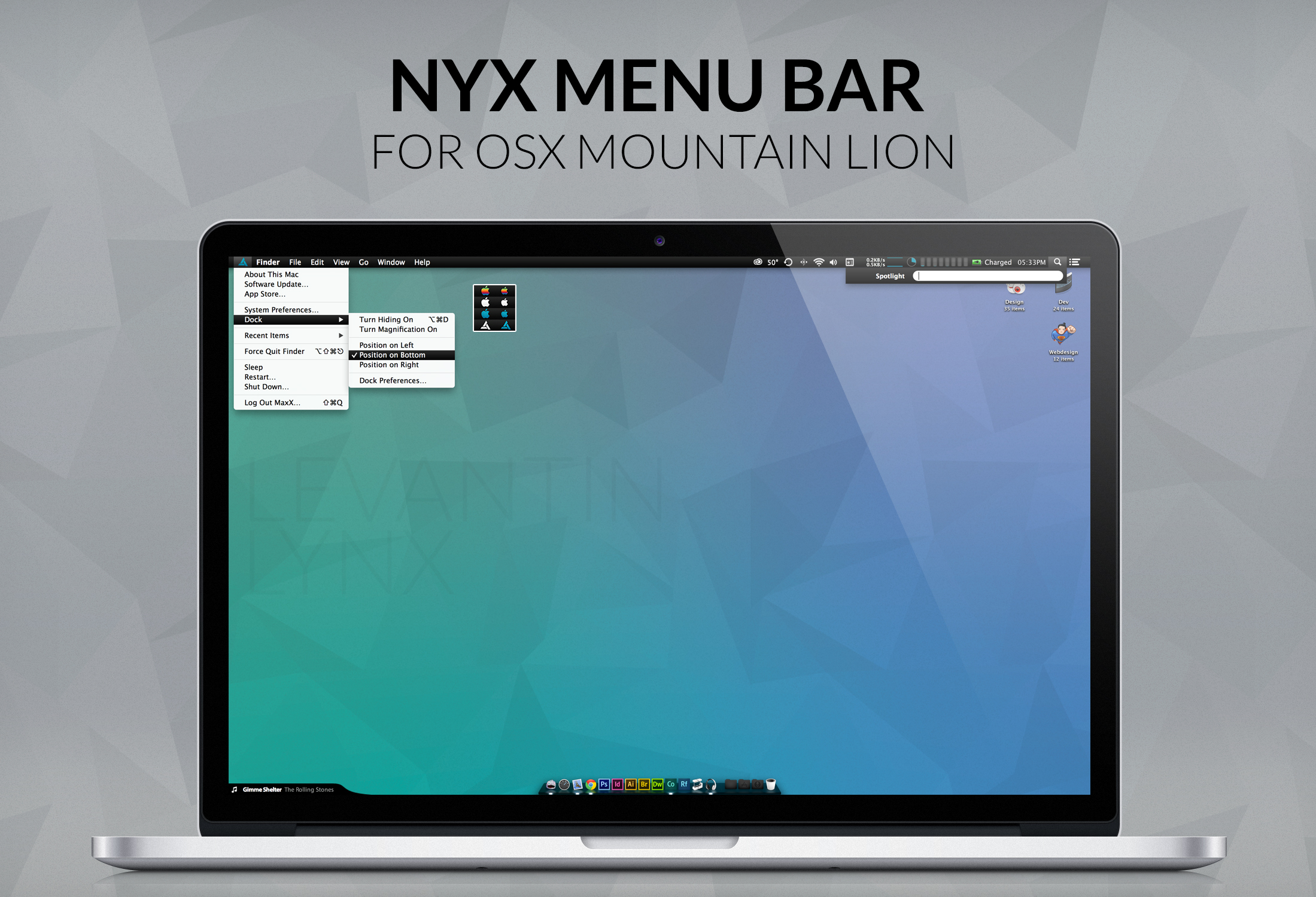 LevantinLynx aka Nyx - 10.8 - 10.8.5 ML menu bar by LevantinLynx on ...