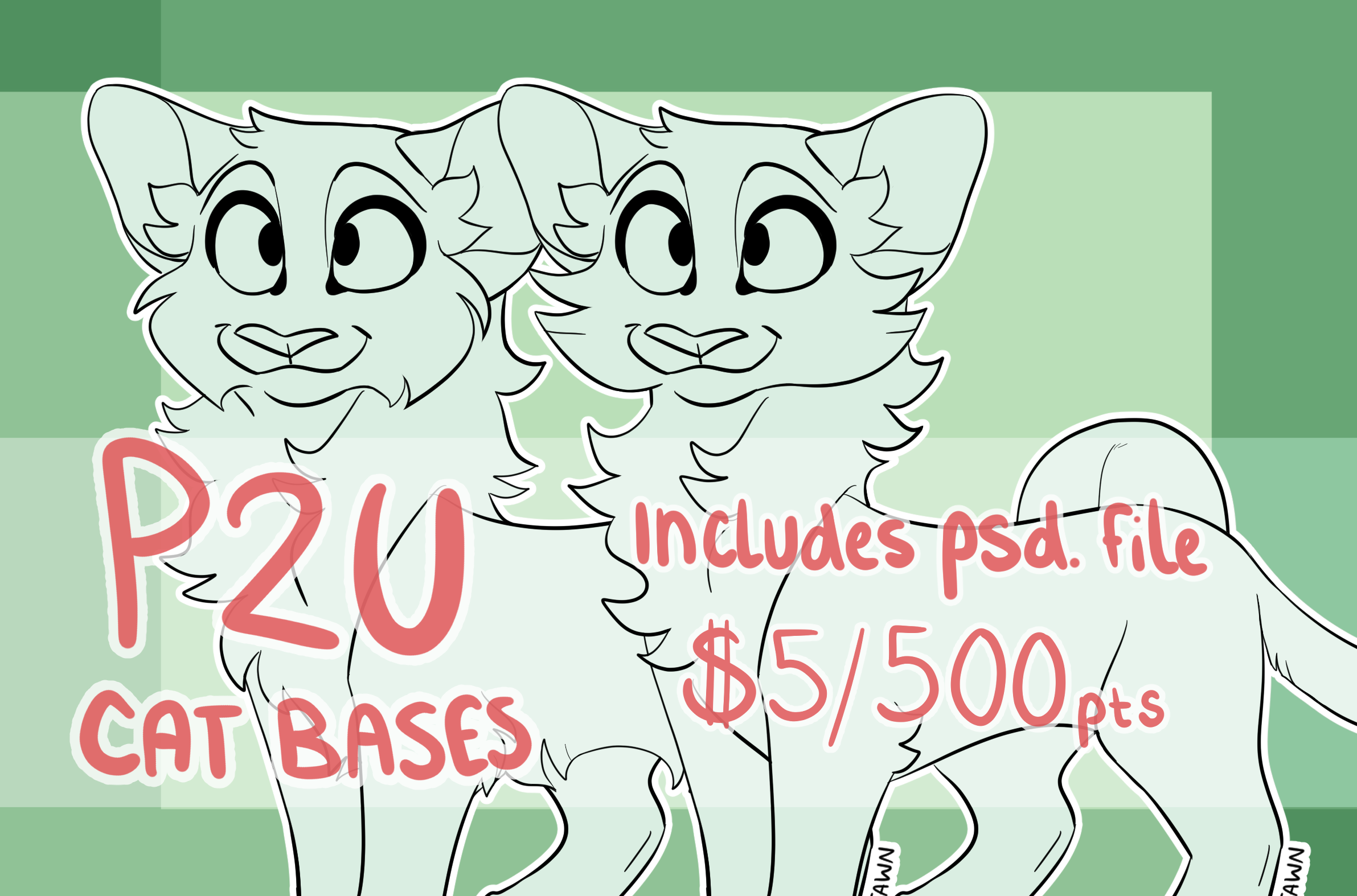 P2U - Cat Lineart Bases by Hellsfawn on DeviantArt