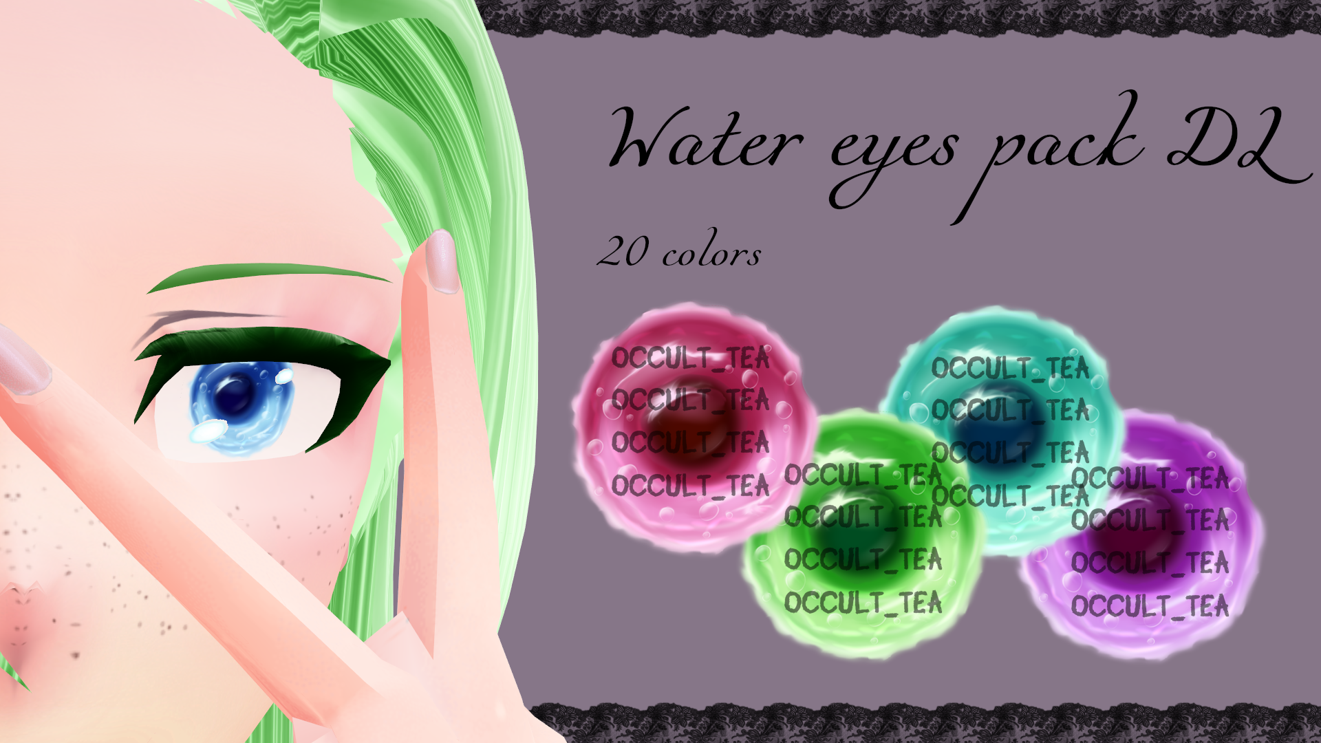 [MMD] Water eyes pack [DL] by Myntis on DeviantArt