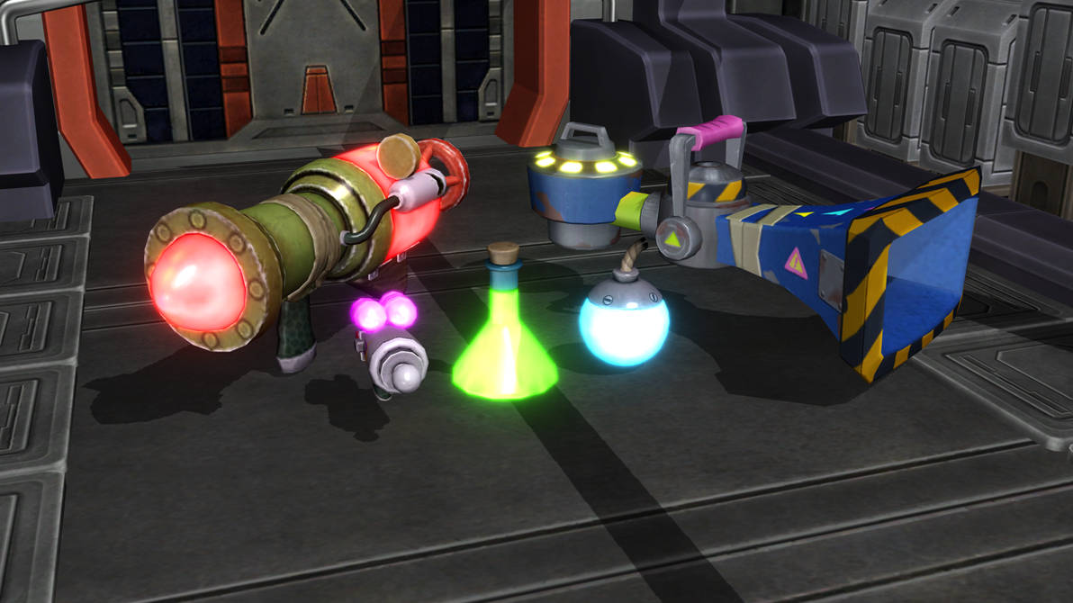 MMD Model Download - Weapons (On the Run!) by greenth1ng on DeviantArt