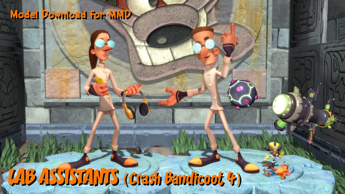 MMD Model Download - Lab Assistants (Crash 4) by greenth1ng on DeviantArt
