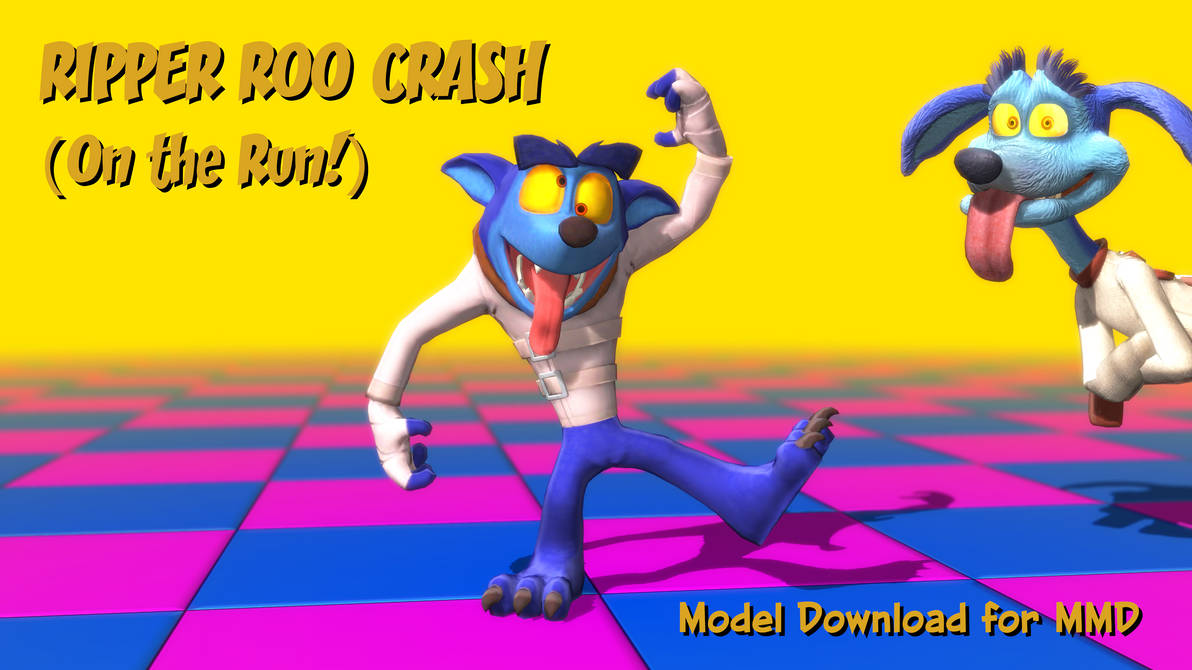 MMD Model DL - Crash Bandicoot (Ripper Roo) by greenth1ng on DeviantArt