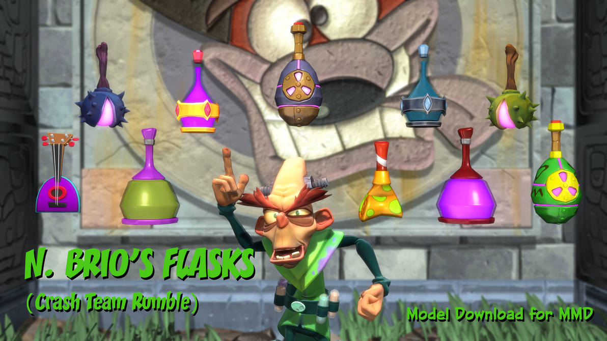 MMD Model DL - N. Brio's Flasks (Rumble) by greenth1ng on DeviantArt