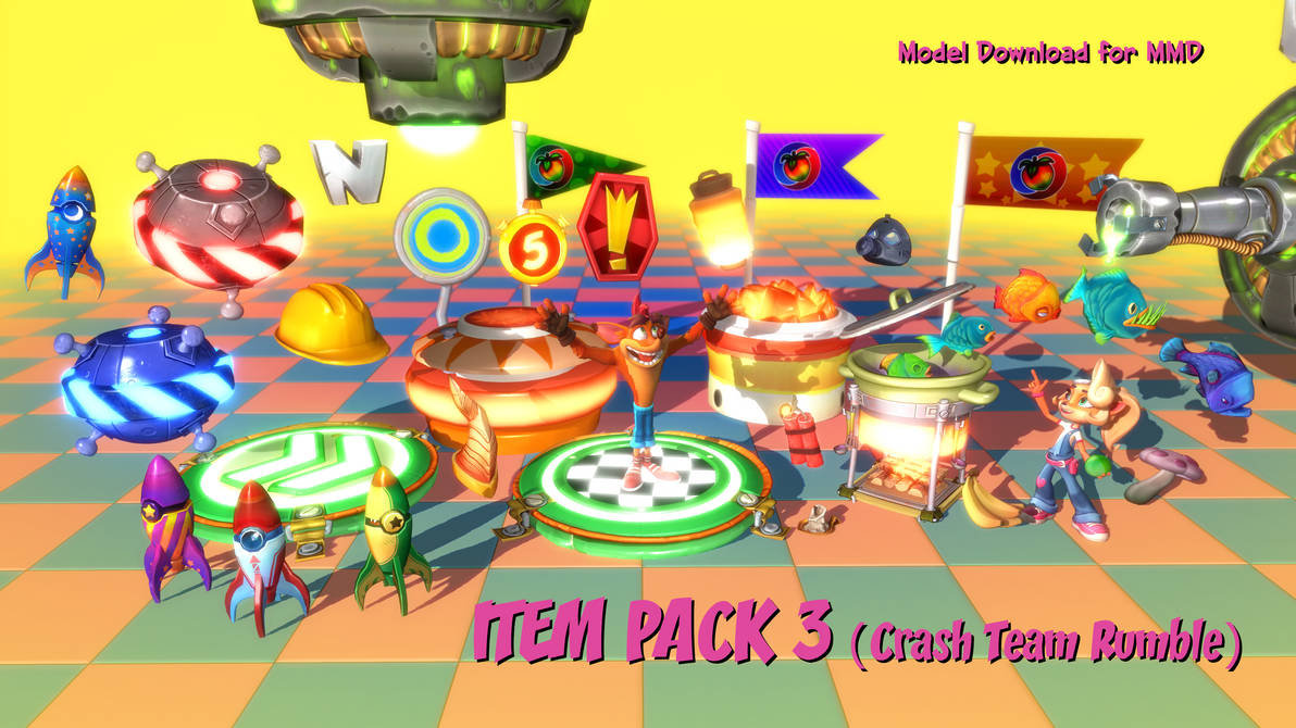 MMD Model DL - Item Pack 3 (Crash Team Rumble) by greenth1ng on DeviantArt