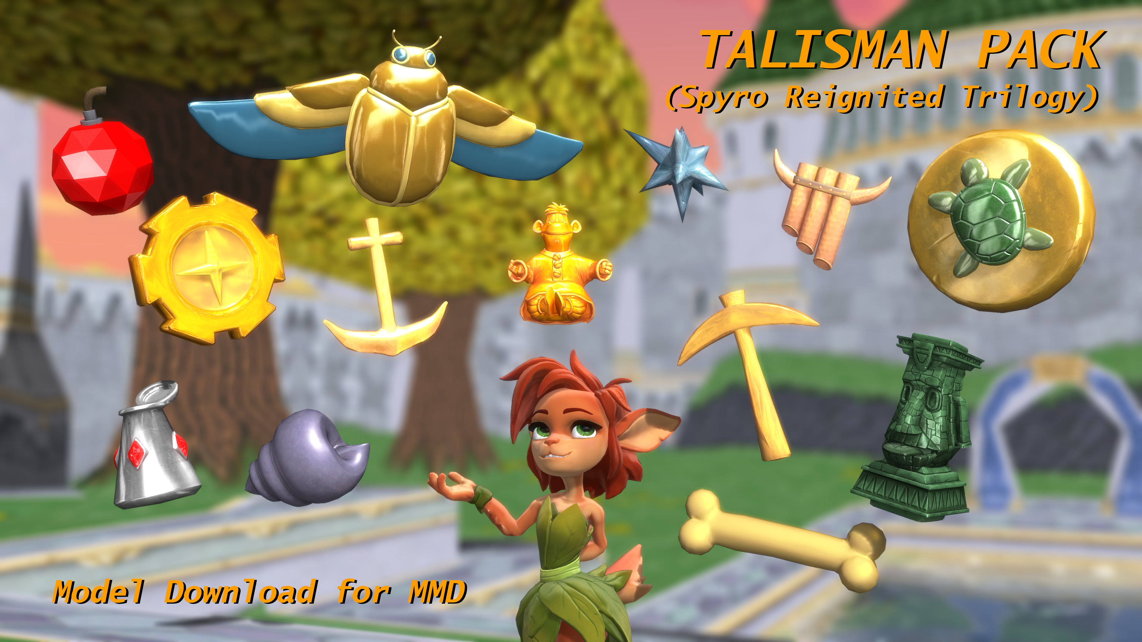 MMD Model DL - Talismans (Spyro Reignited Trilogy) by greenth1ng on ...