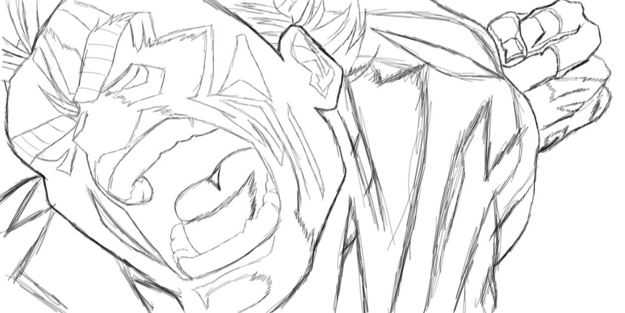 All Might sketch by LTCreep on DeviantArt
