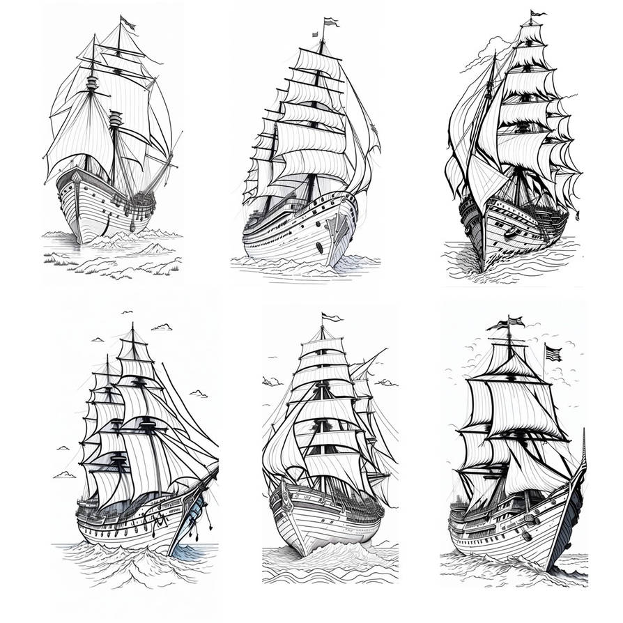 Sailing Ships Coloring Pages by Tourmalinwolf on DeviantArt